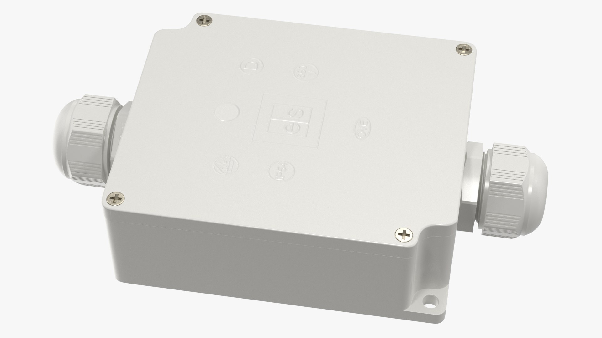 White Closed Junction Box For 2 Wires 3D - TurboSquid 1911749