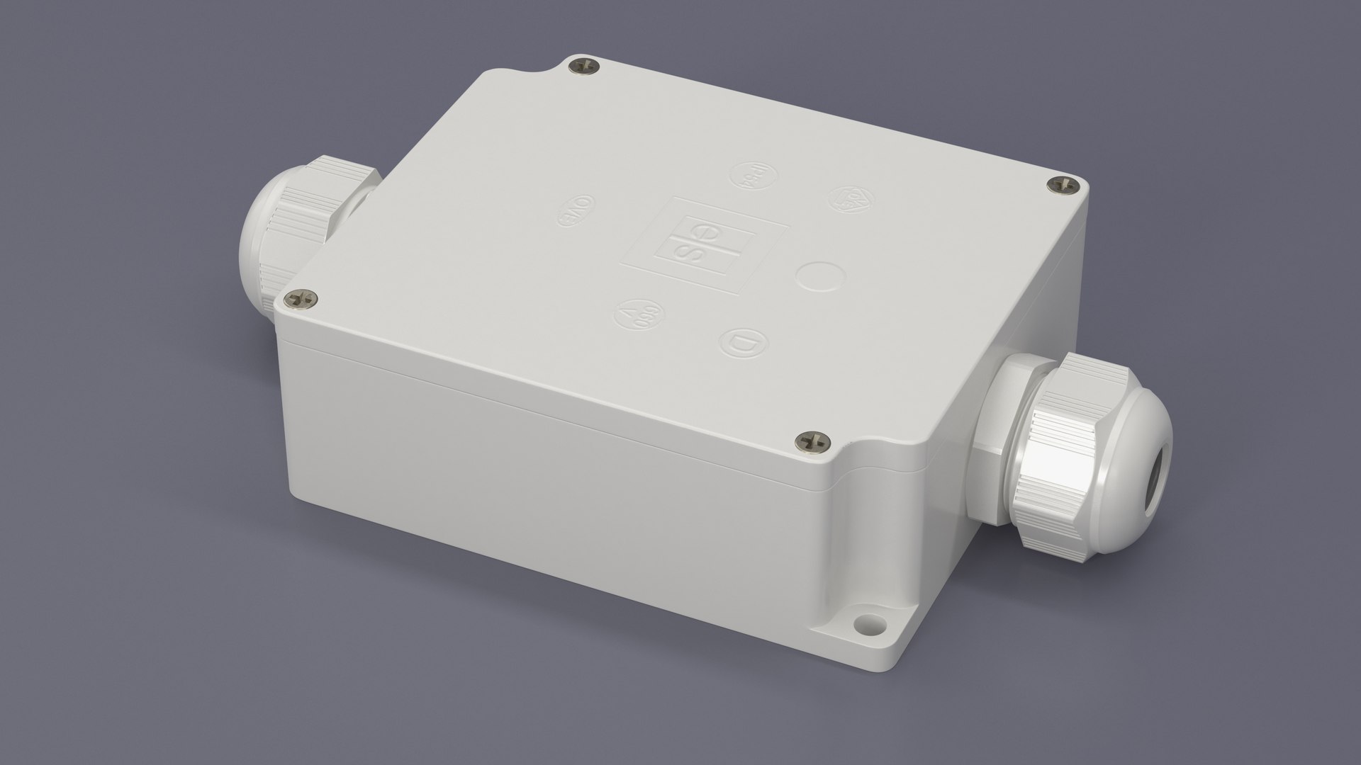 White Closed Junction Box For 2 Wires 3D - TurboSquid 1911749