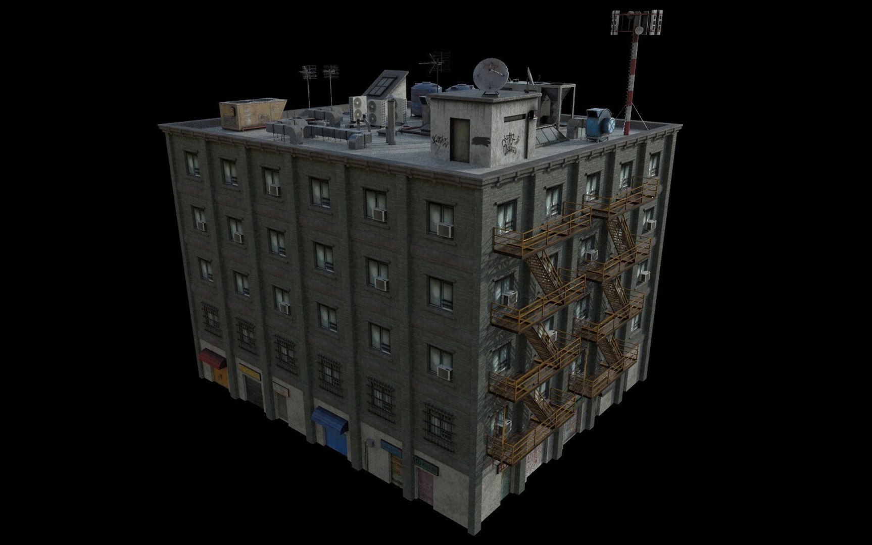 3D Modular Urban Buildings Pack model - TurboSquid 2130205