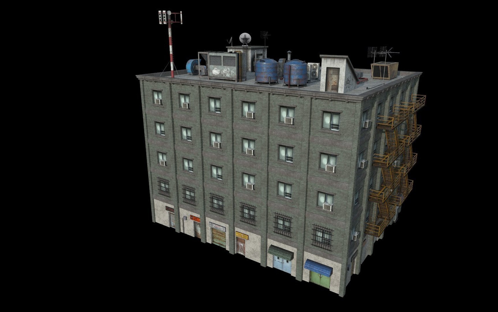 3D Modular Urban Buildings Pack model - TurboSquid 2130205
