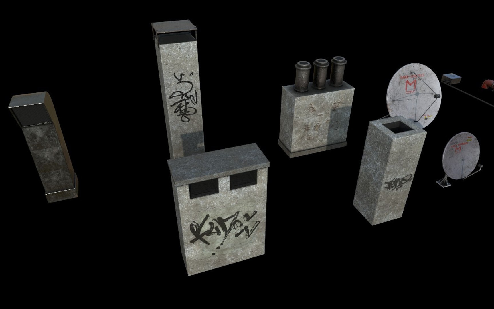 3D Modular Urban Buildings Pack model - TurboSquid 2130205