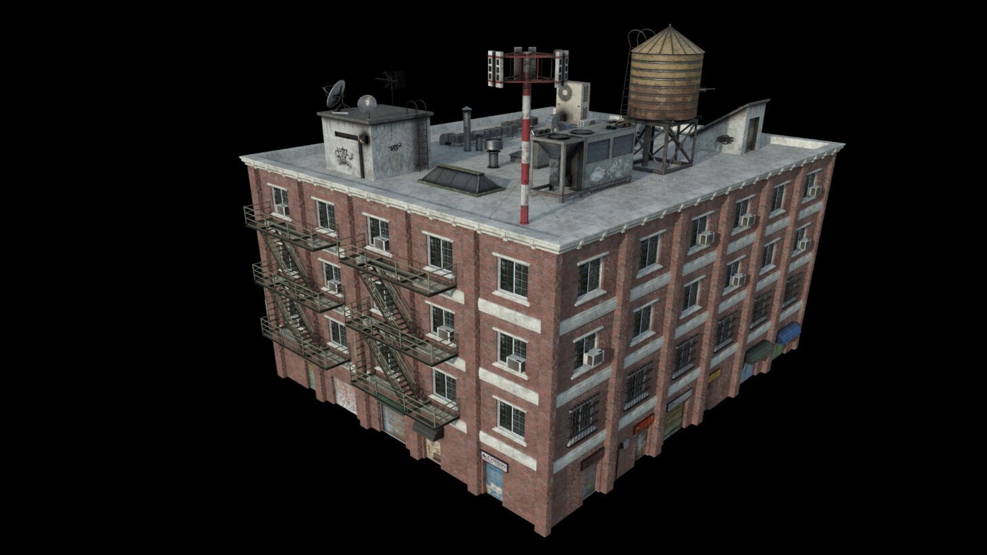 3D Modular Urban Buildings Pack model - TurboSquid 2130205