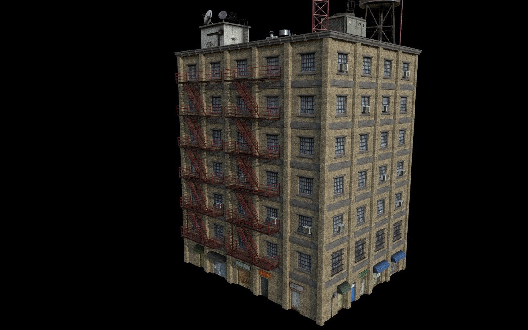 3D Modular Urban Buildings Pack model - TurboSquid 2130205