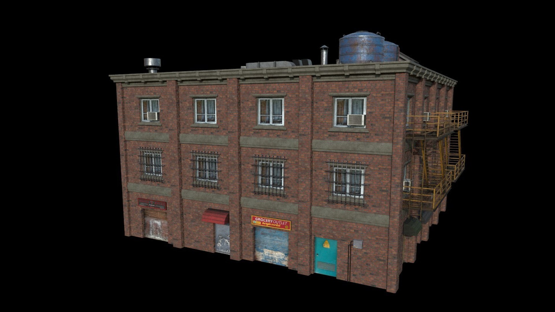 3D Modular Urban Buildings Pack model - TurboSquid 2130205