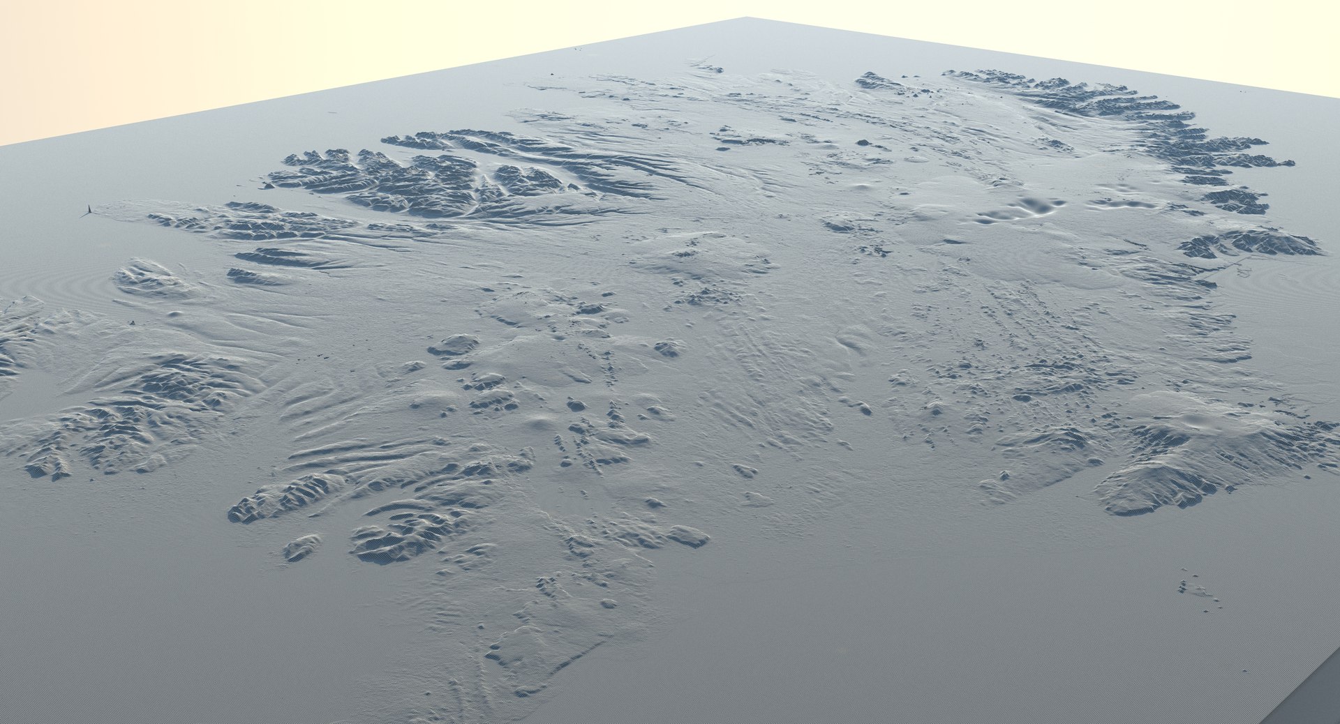 3d model iceland volcanic island