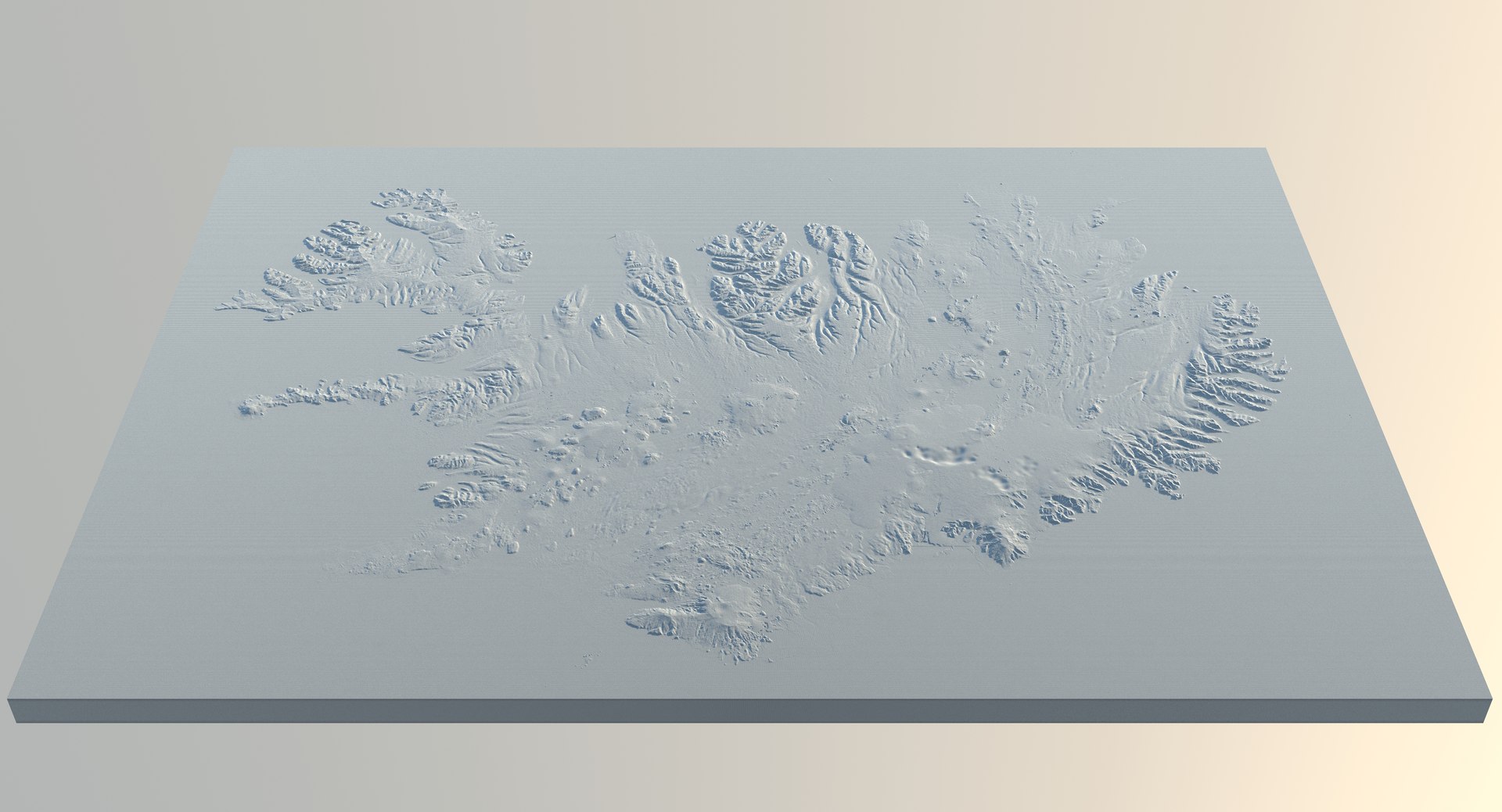 3d model iceland volcanic island