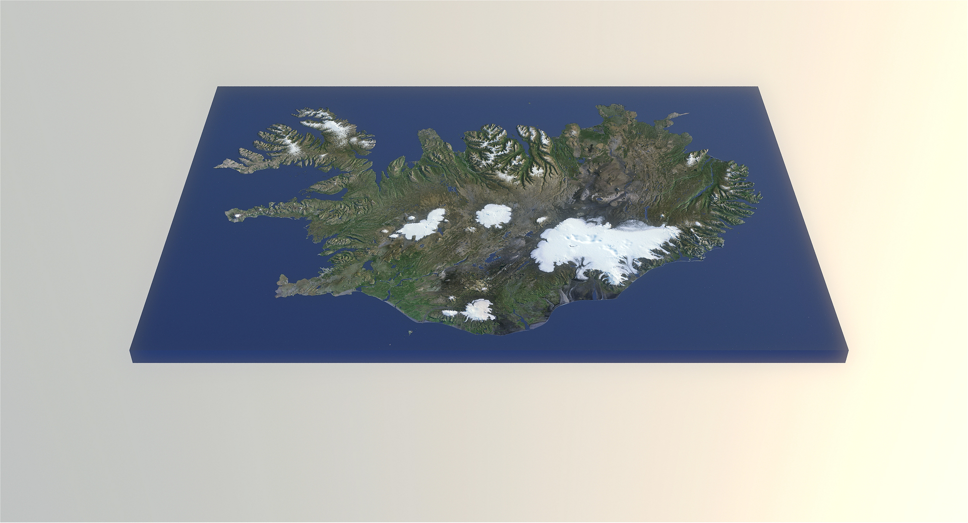 3d model iceland volcanic island
