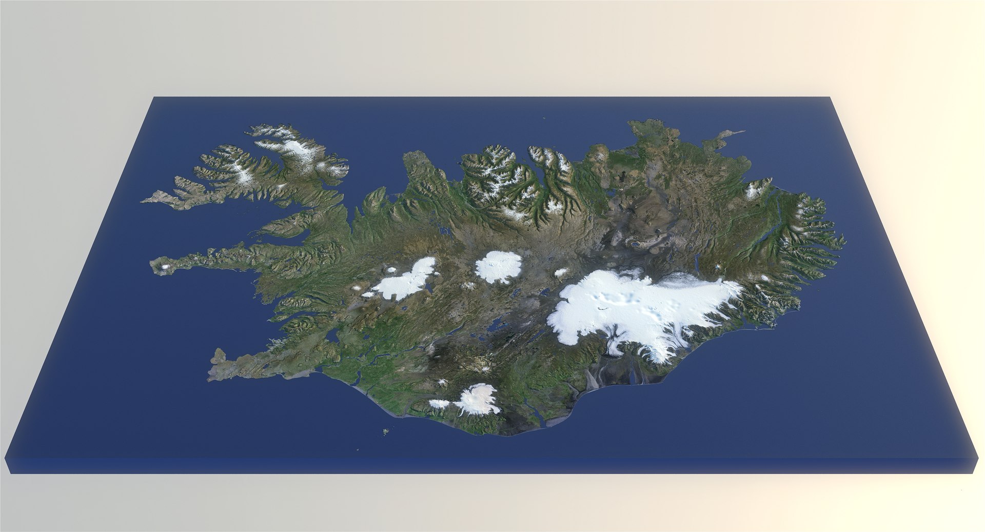 3d model iceland volcanic island