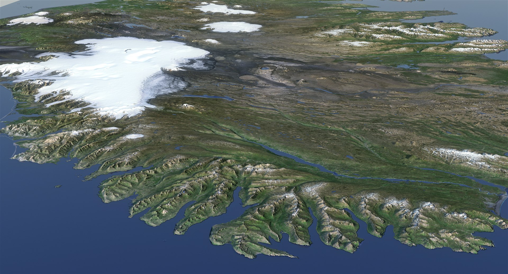 3d model iceland volcanic island