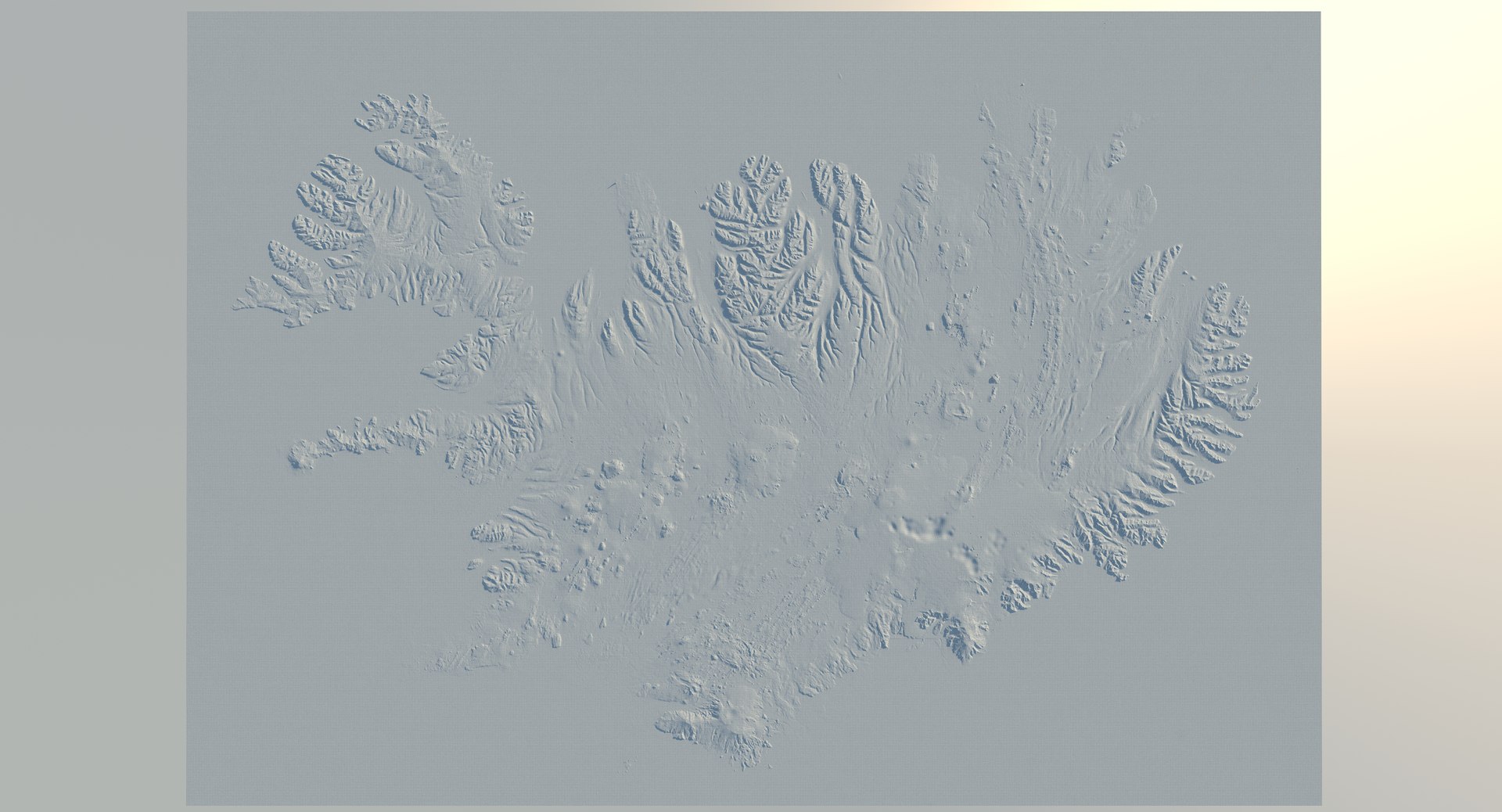 3d model iceland volcanic island