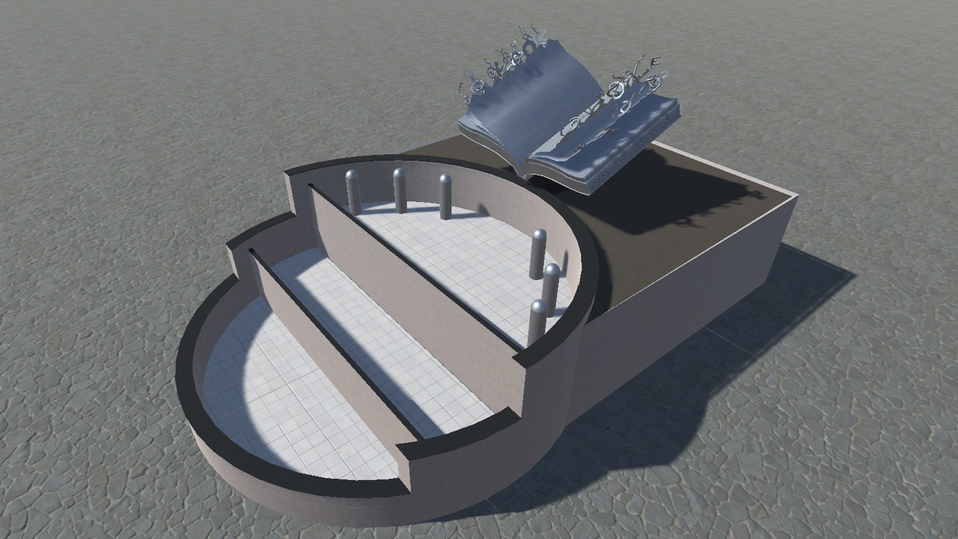 Book statue 3D model - TurboSquid 1406072