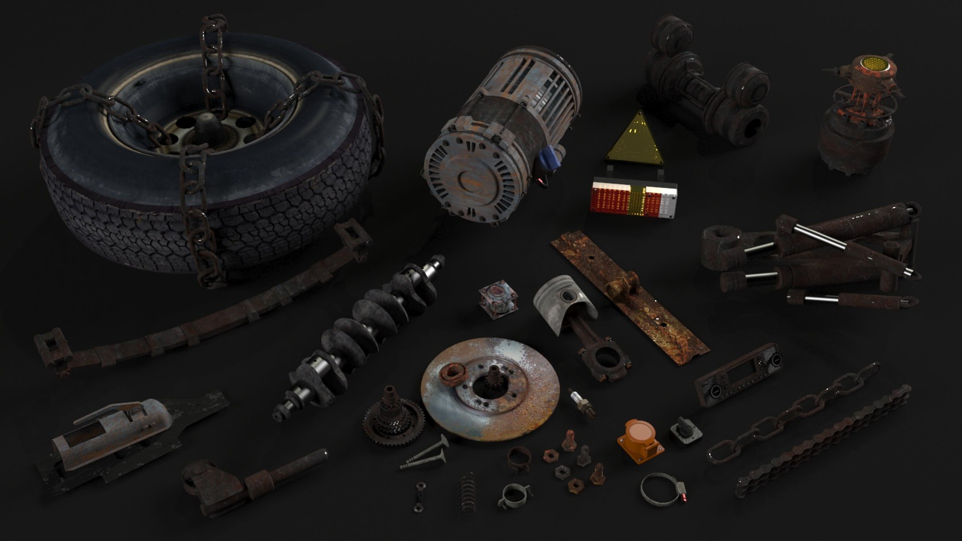 Rusty Parts 3D Model - TurboSquid 1353025