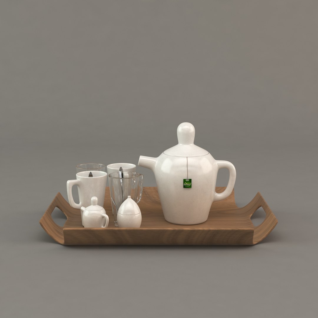 3d Tea Set Model