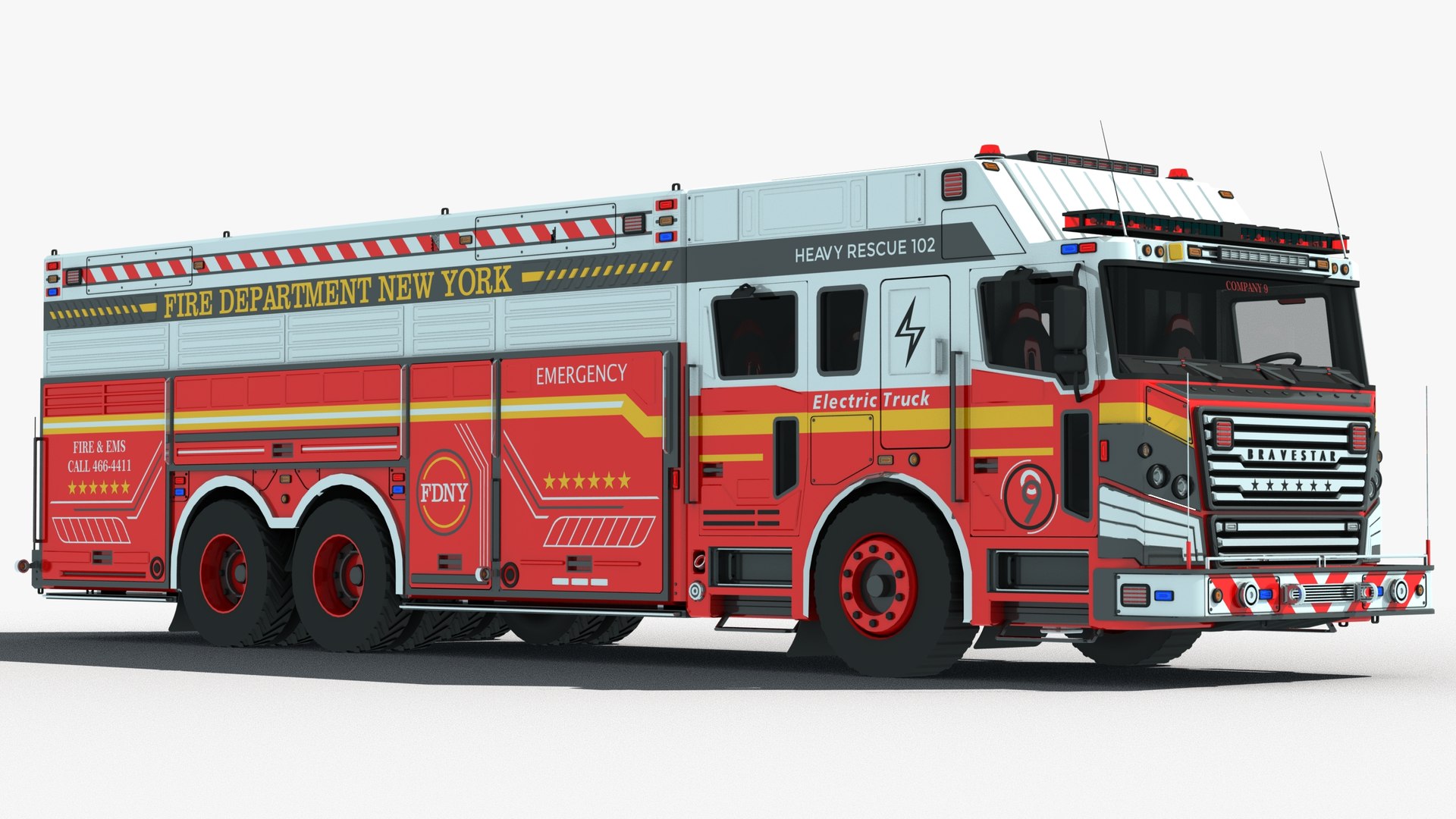 Electric Heavy Rescue Fire Truck 3D model - TurboSquid 2039164