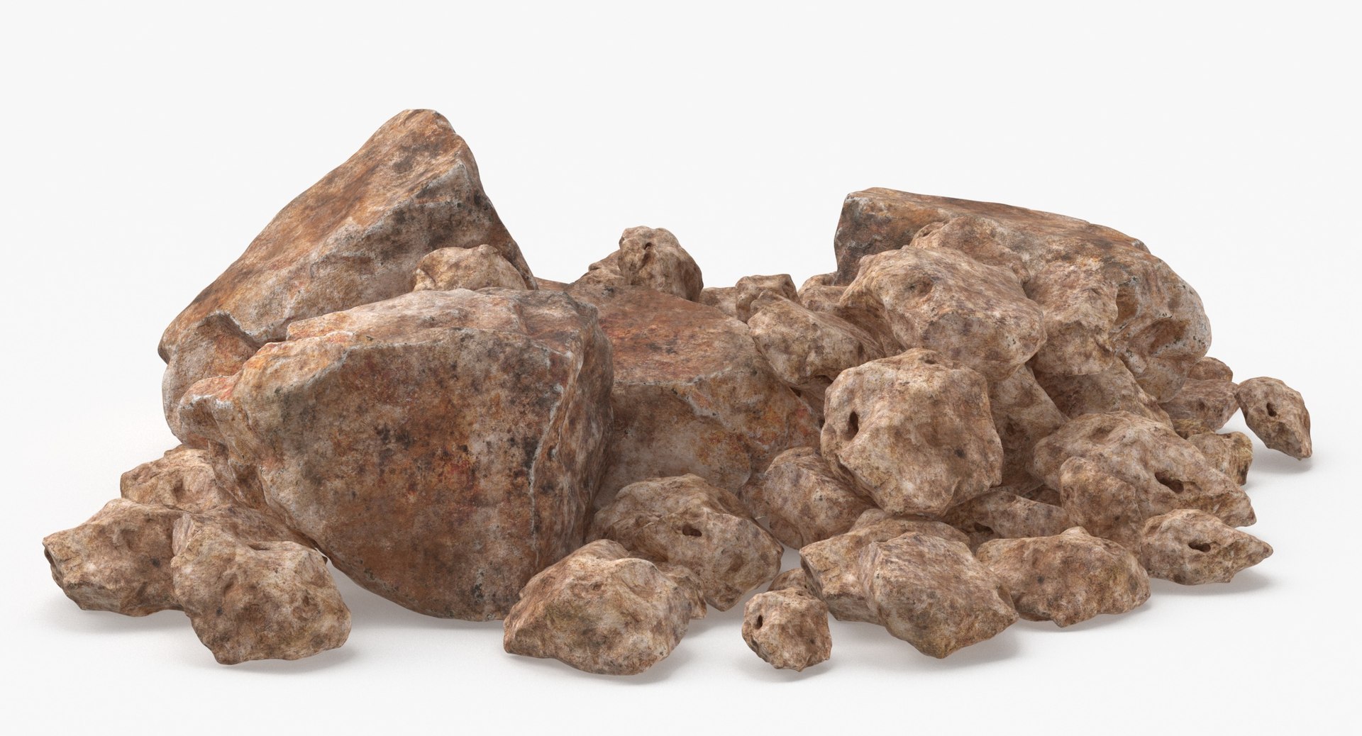 Fallen Rocks 01 Pile 3D - TurboSquid 1869687