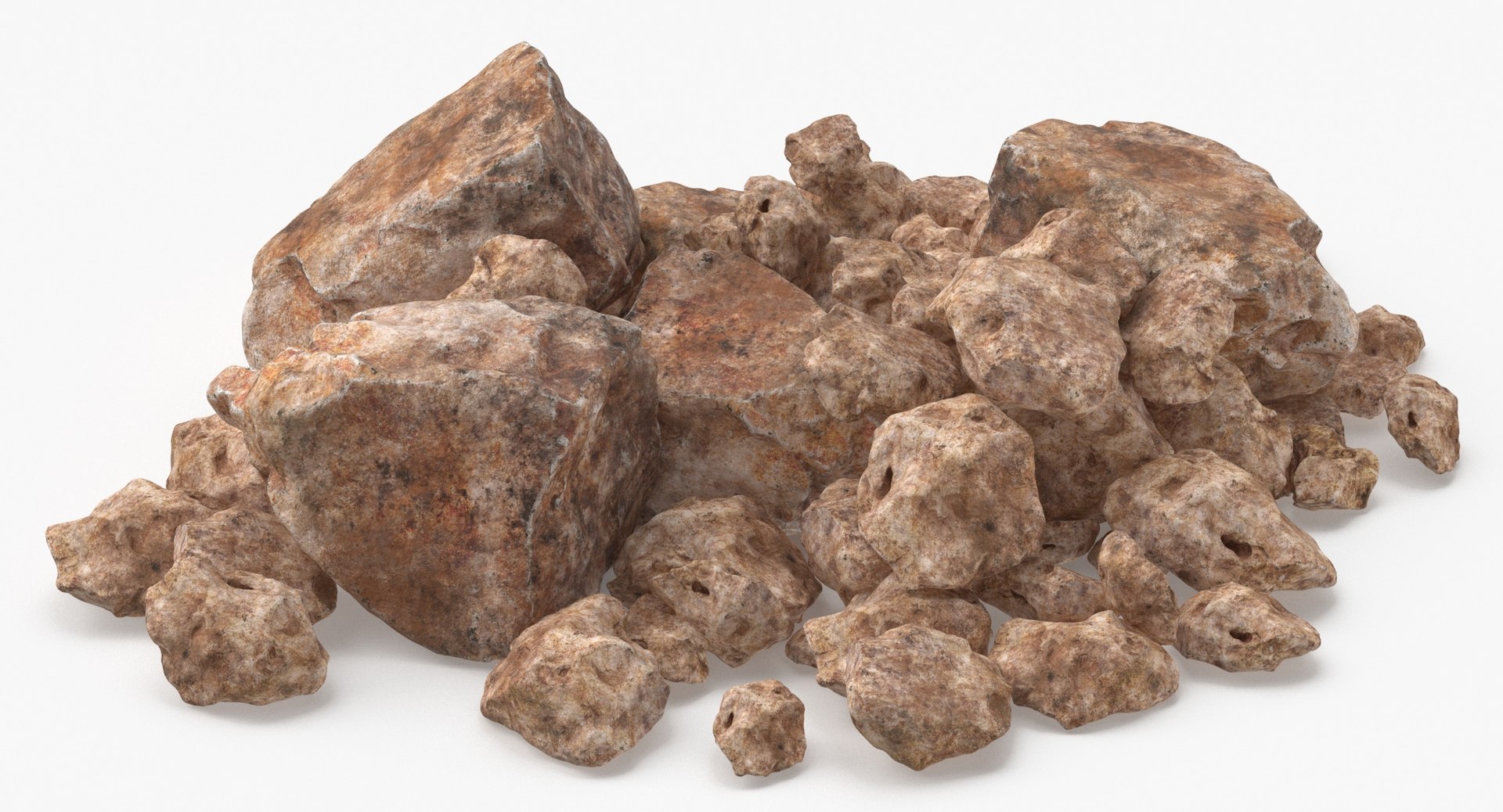 Fallen Rocks 01 Pile 3D - TurboSquid 1869687