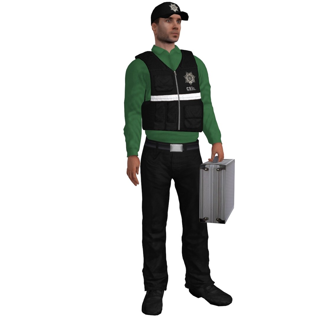 Rigged Csi Agent S 3d Max