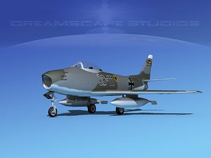 3D North American F-86 Sabre Models - Browse & Download Formats ...