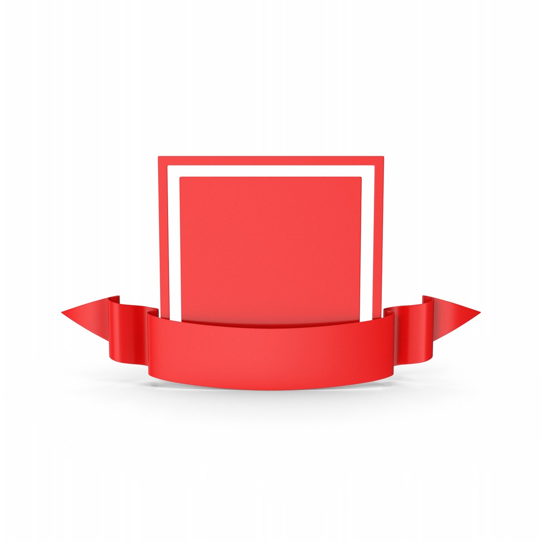 Label Ribbon 3D Model - TurboSquid 2239326