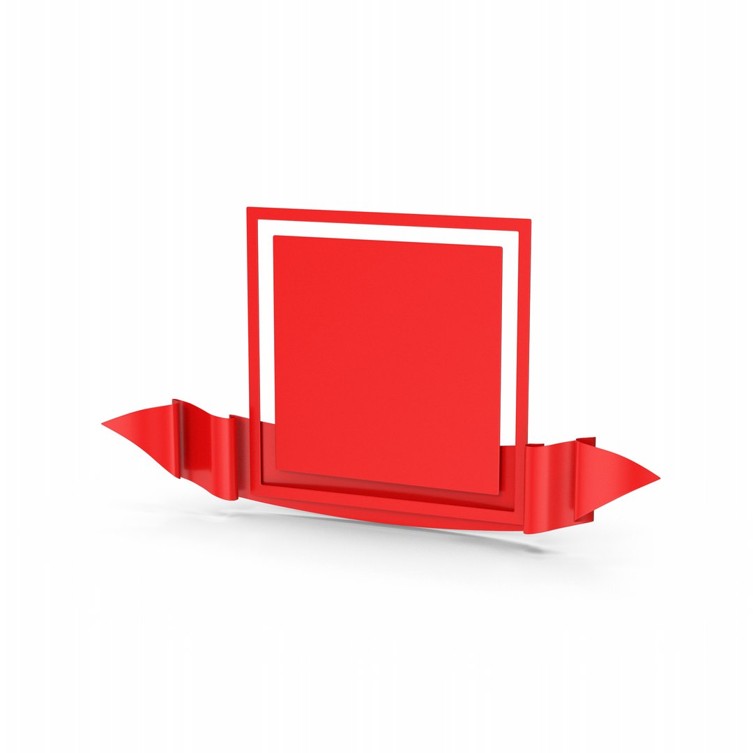 Label Ribbon 3D Model - TurboSquid 2239326