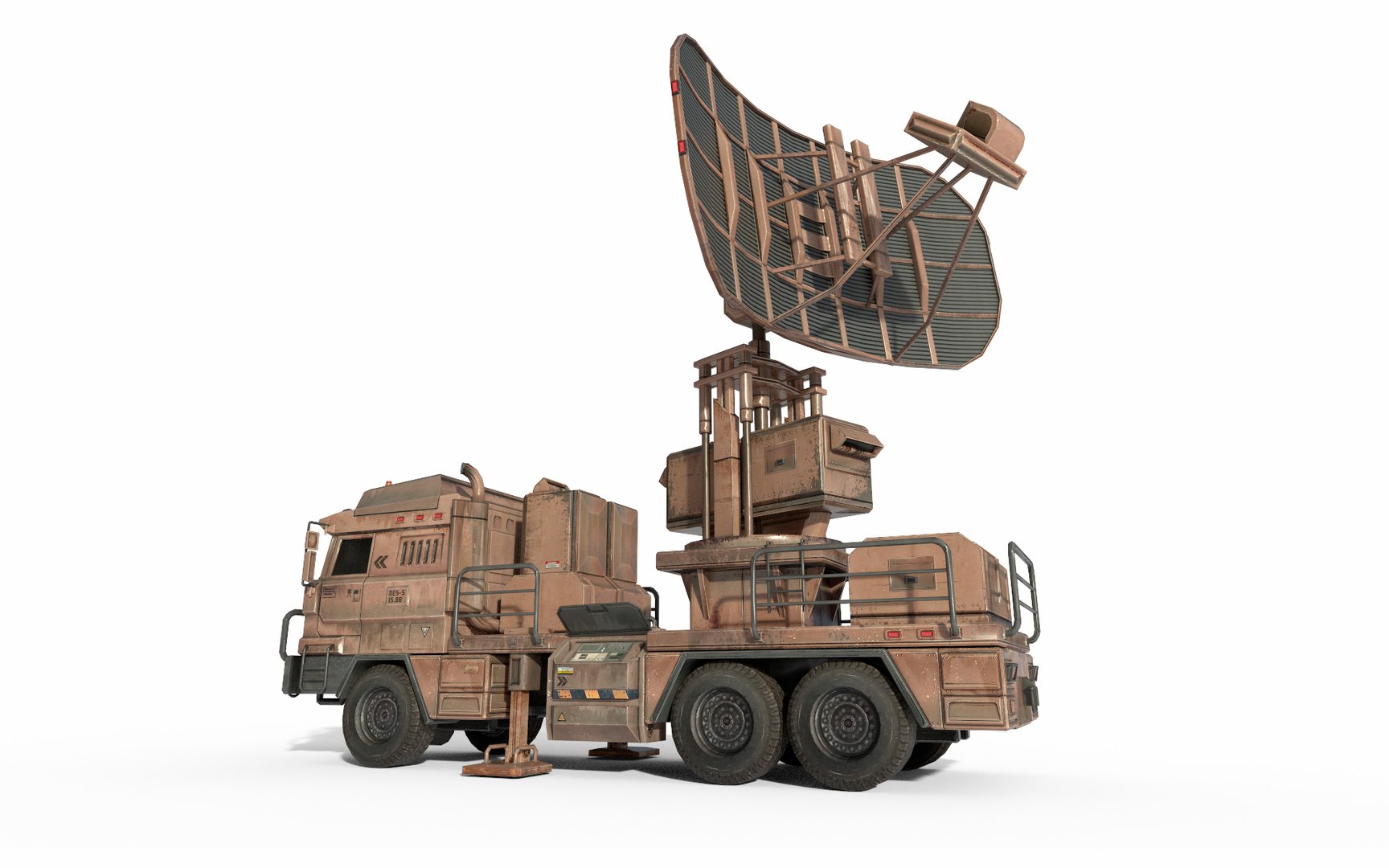3D Military Vehicle With Radar - TurboSquid 1887008
