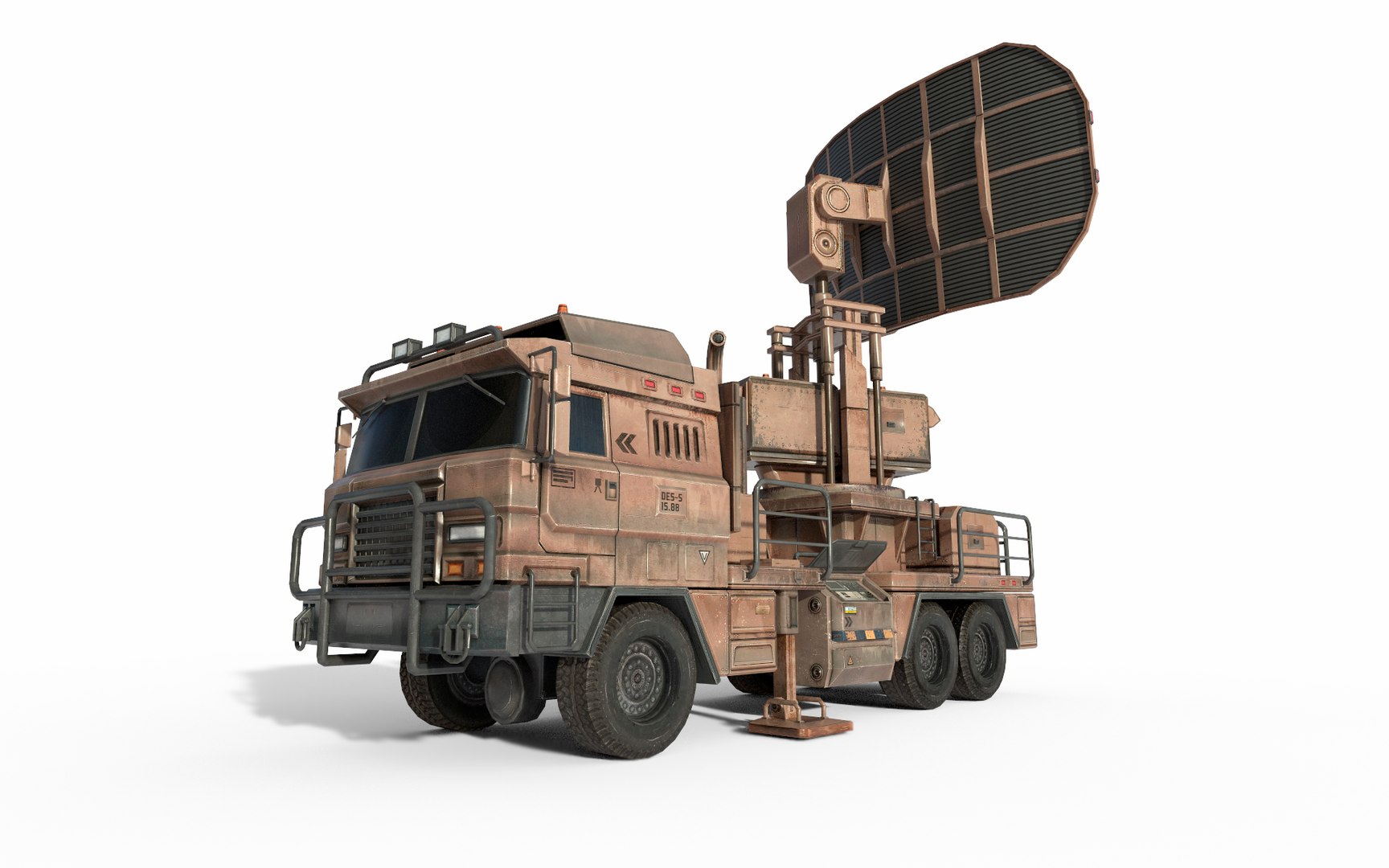 3D Military Vehicle With Radar - TurboSquid 1887008