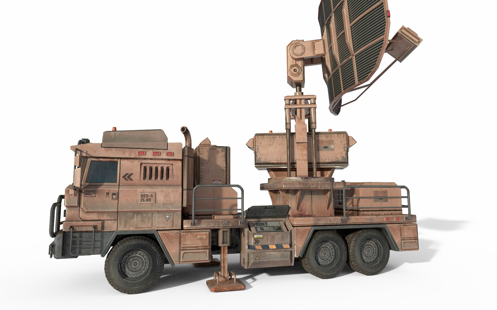 3D Military Vehicle With Radar - TurboSquid 1887008