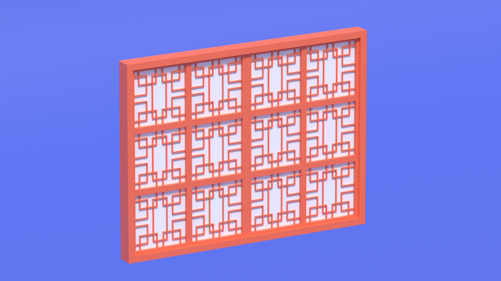 3D Cartoon Chinese Window Model - TurboSquid 1964049