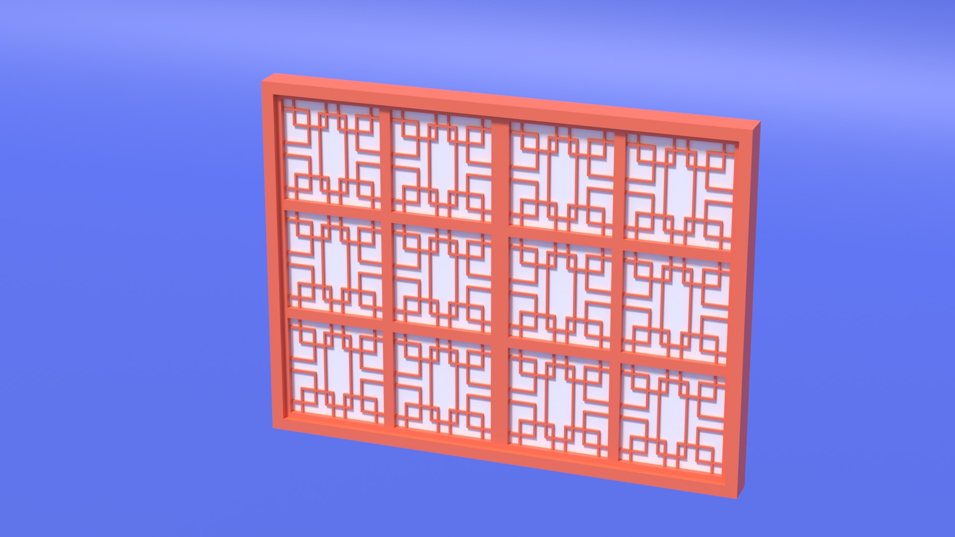 3D Cartoon Chinese Window Model - TurboSquid 1964049