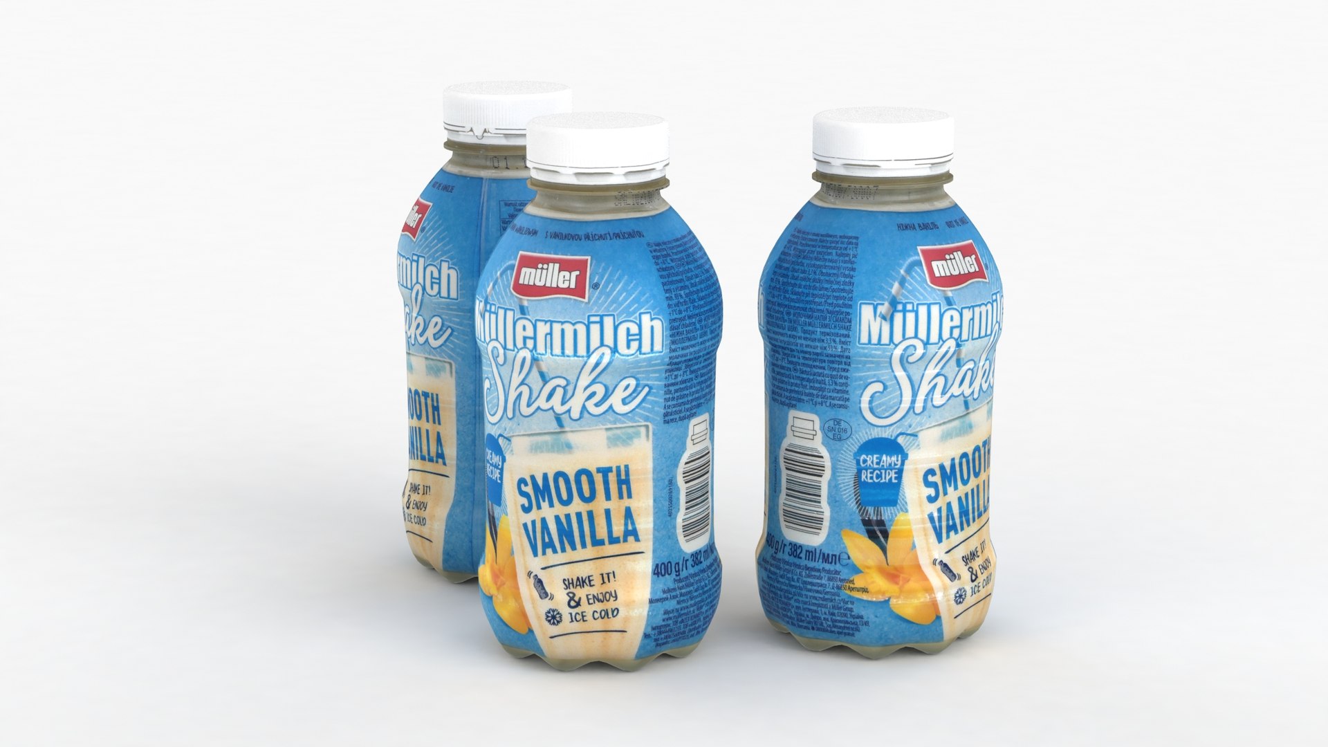 3D Dairy Bottle Mullermilch Shake Vanilla Smooth 330ml 2024 ...