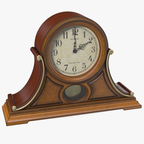 3D Wooden Musical Mantel Clock Tuscany II - TurboSquid 1808605