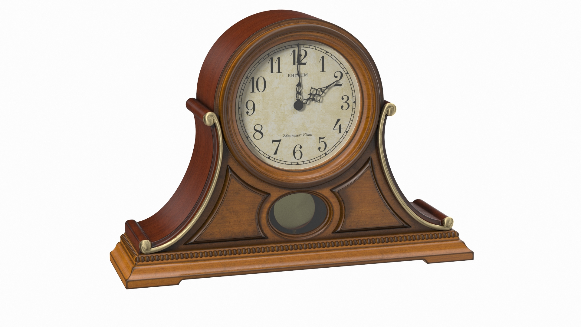 3D Wooden Musical Mantel Clock Tuscany II - TurboSquid 1808605