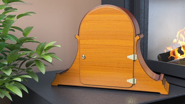 3D Wooden Musical Mantel Clock Tuscany II - TurboSquid 1808605