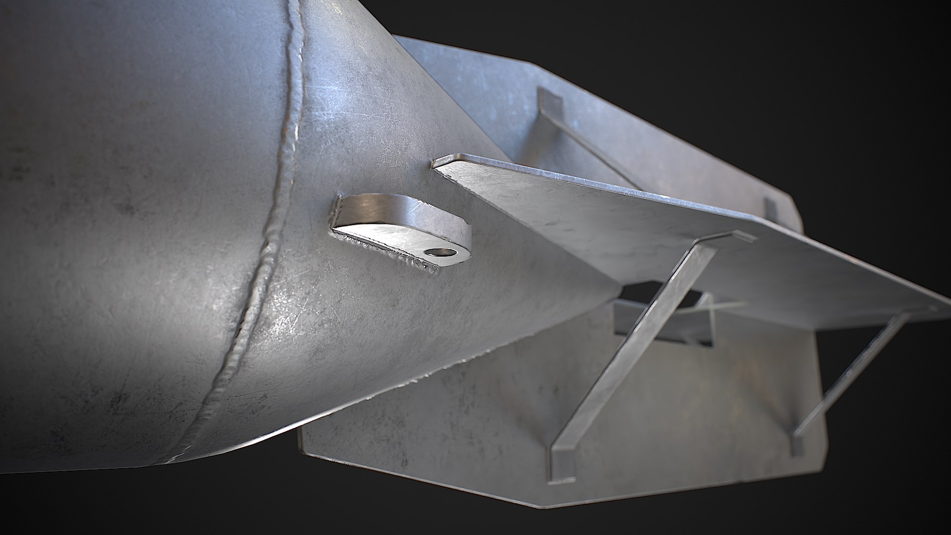 3D Soviet General Purpose Air-dropped Bomb FAB-250 Low-poly Model ...