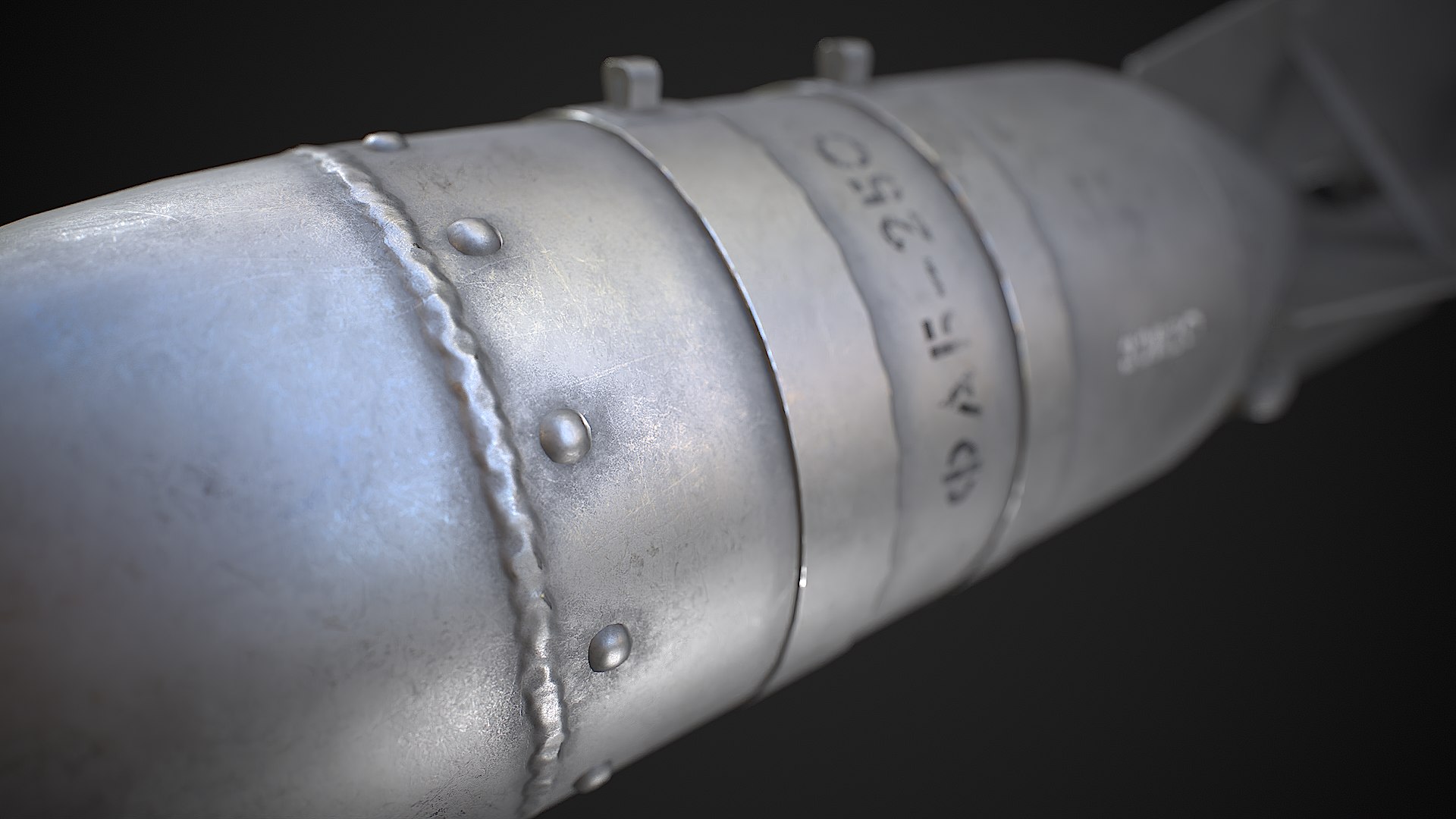 3D Soviet General Purpose Air-dropped Bomb FAB-250 Low-poly Model ...