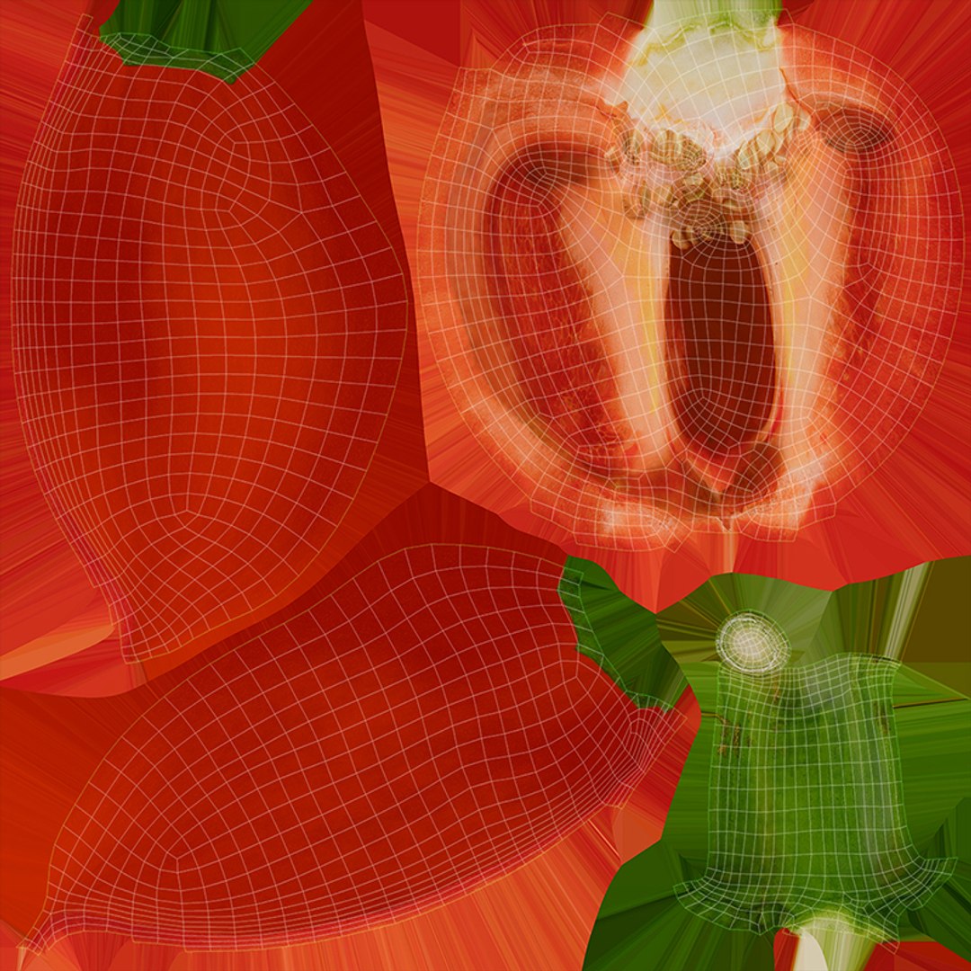 Red Bell Pepper Collection 3D - TurboSquid 1978533