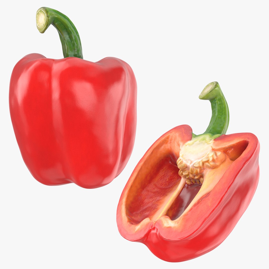 Red Bell Pepper Collection 3D - TurboSquid 1978533