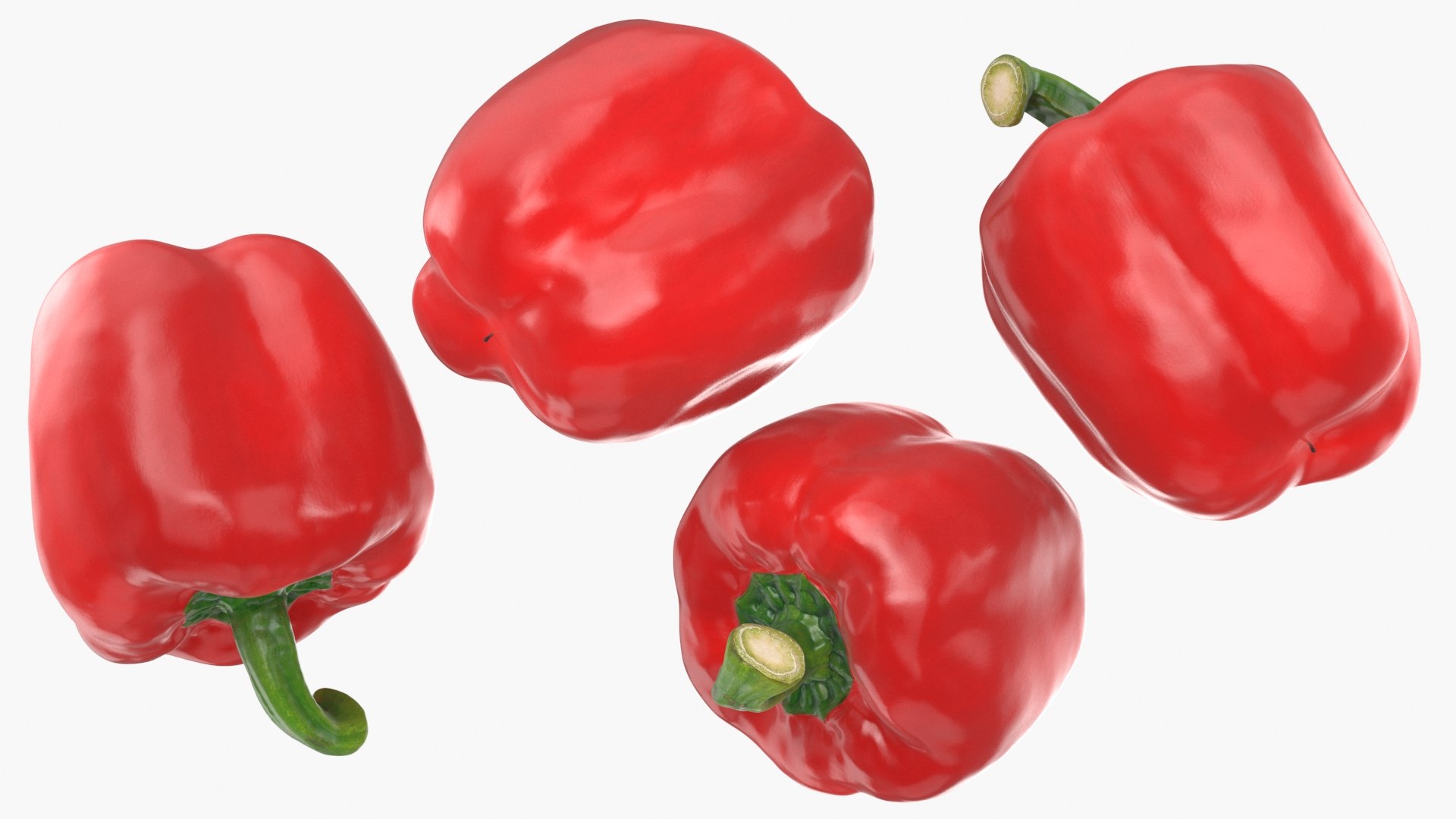 Red Bell Pepper Collection 3D - TurboSquid 1978533