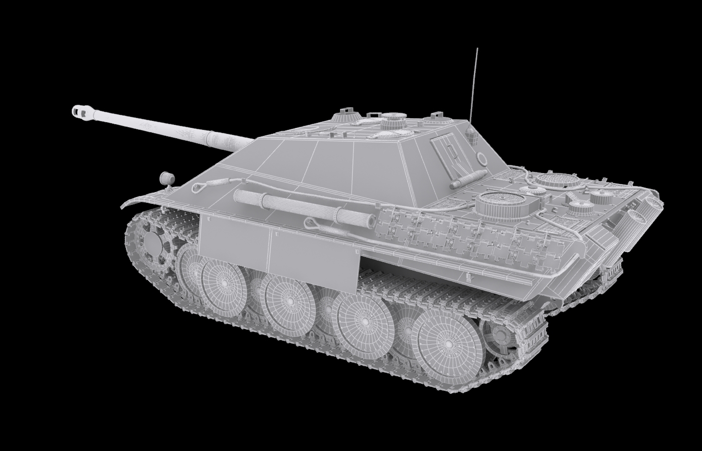 3d jagdpanther tank model