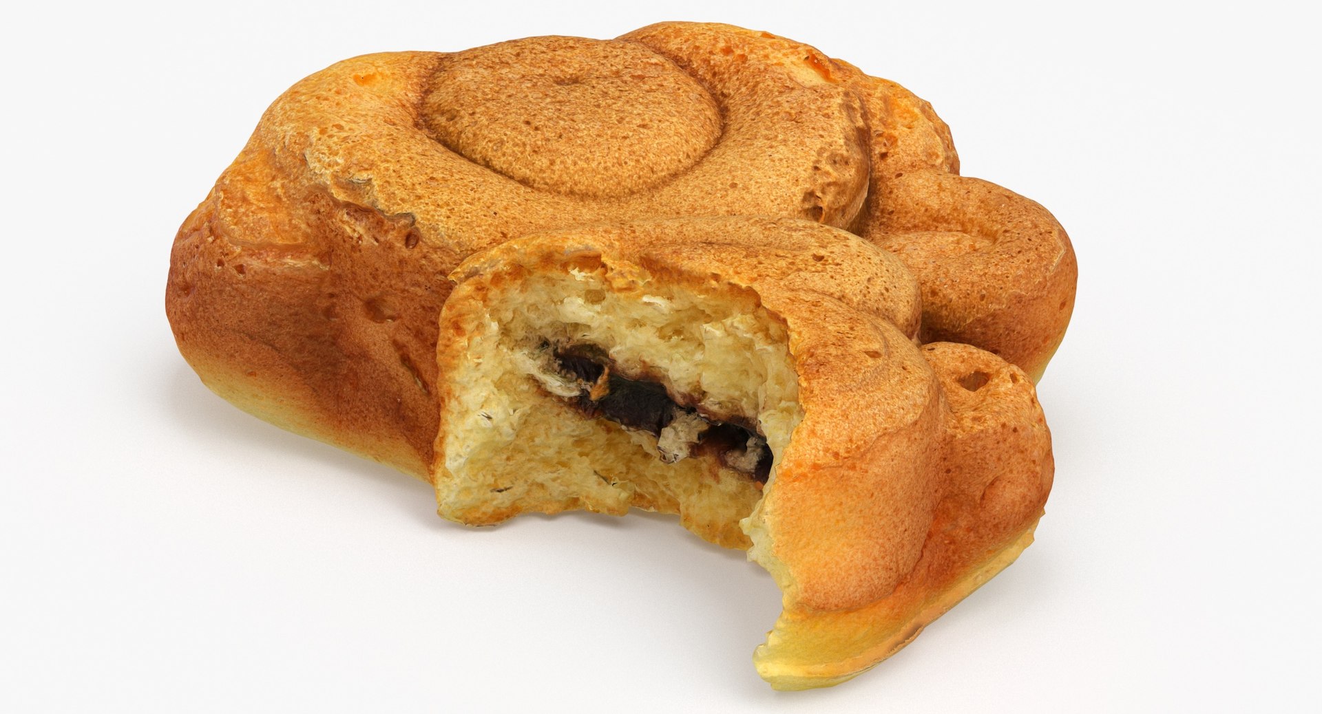 Monkey Sponge Cake With Chocolate 01 Bitten 3D Model - TurboSquid 1826993