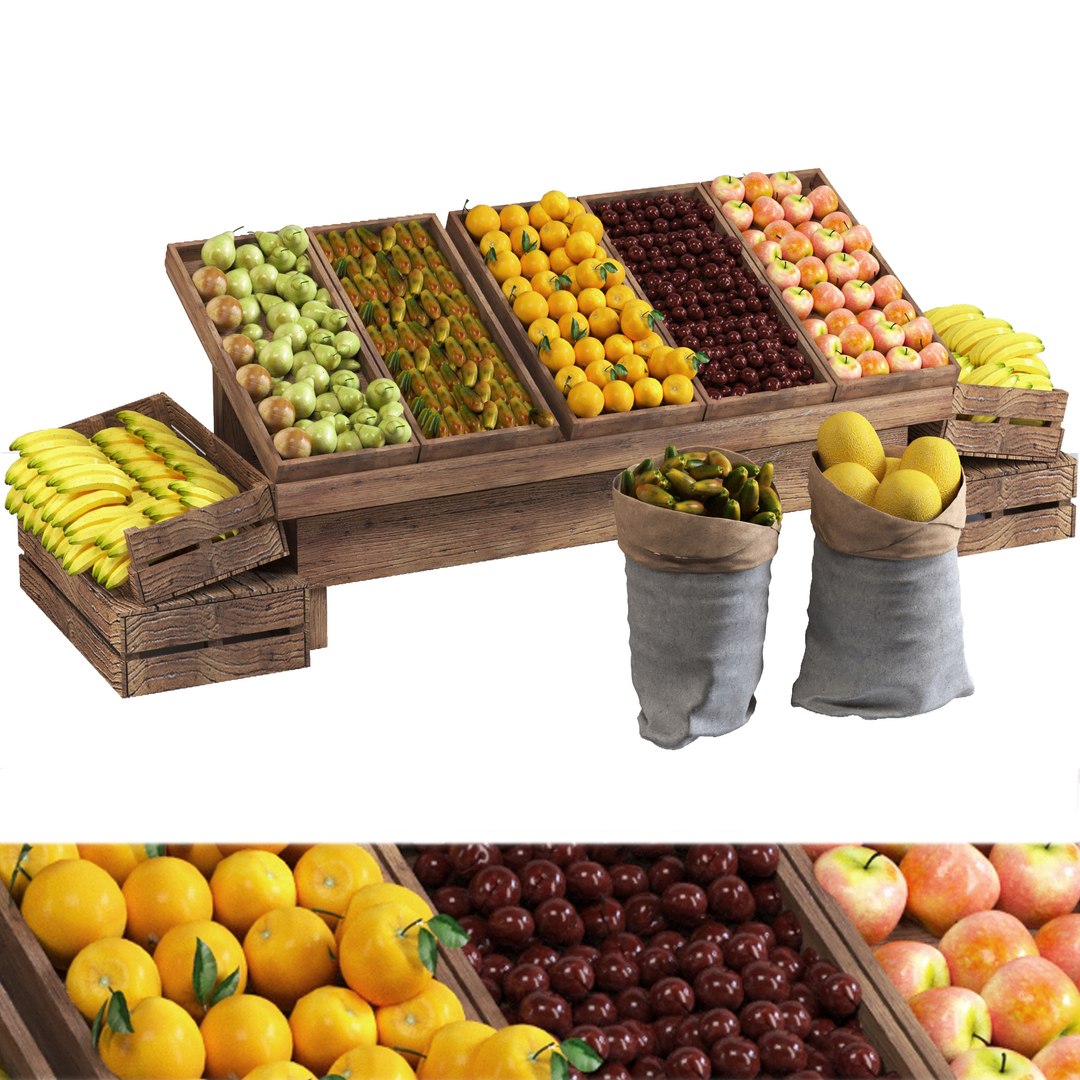 Fruit Crates 3D Model - TurboSquid 1716918