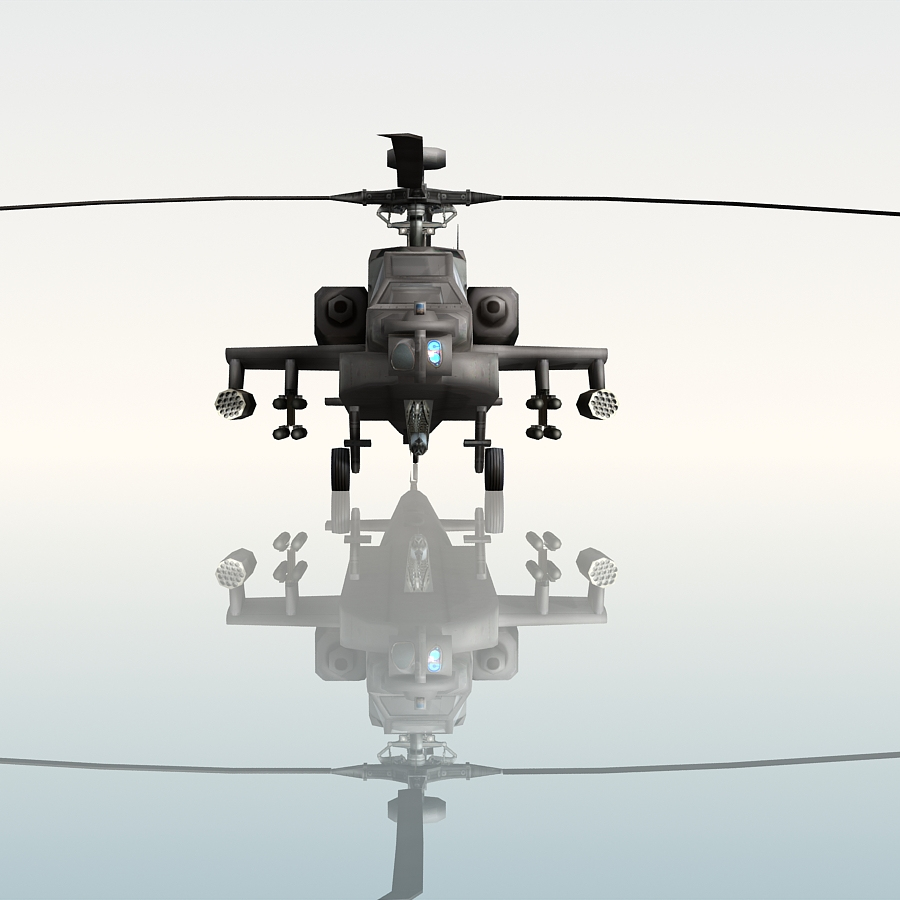 3d model army attack helicopter