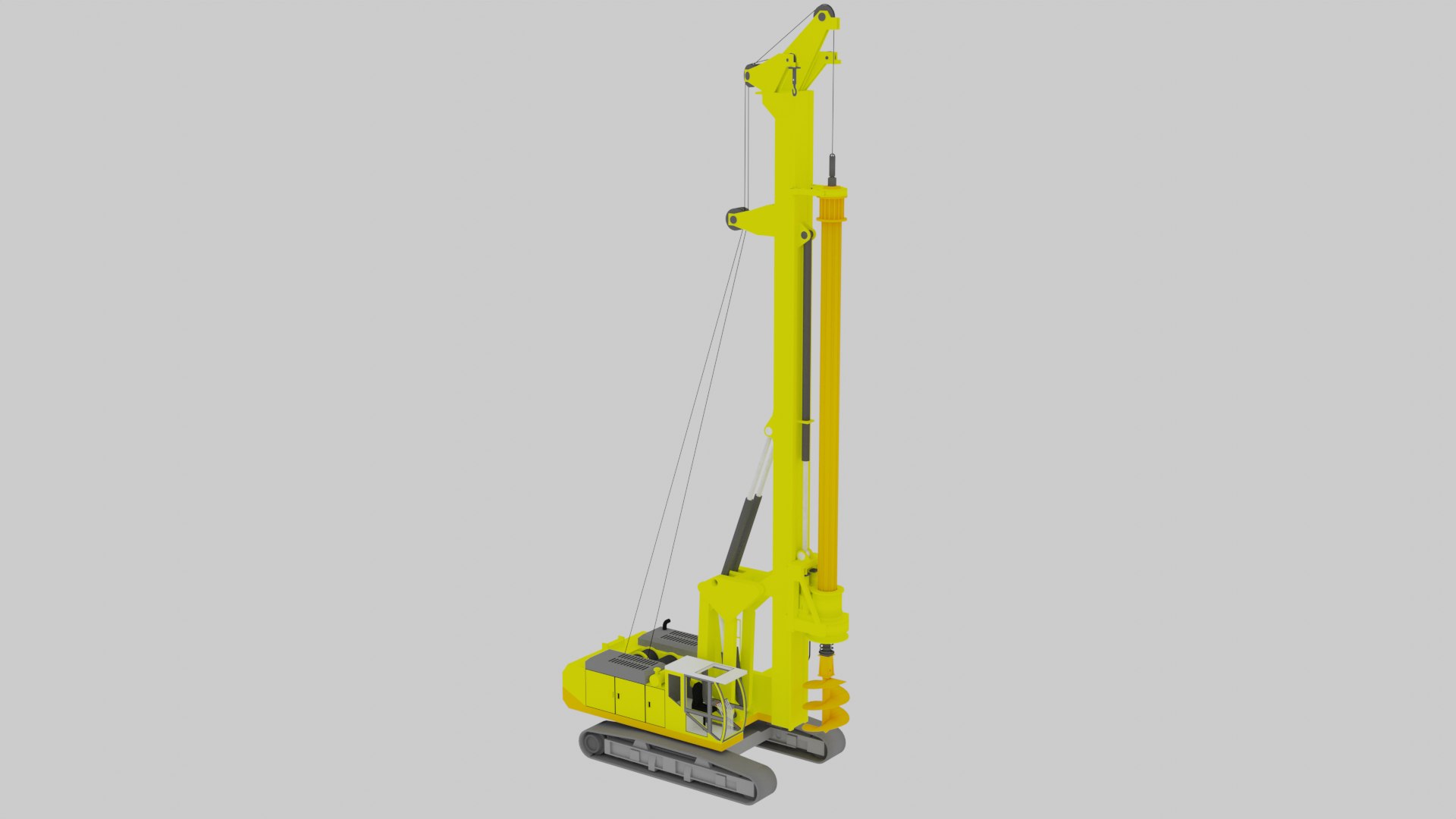 Construction Piling Machinery 3D Model - TurboSquid 1894669