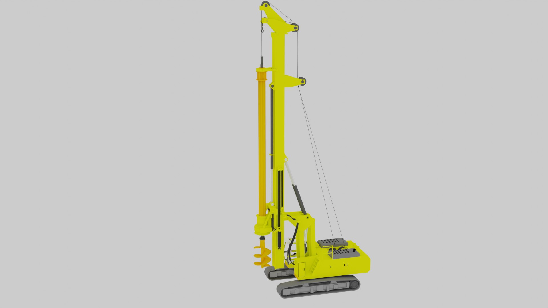 Construction Piling Machinery 3D Model - TurboSquid 1894669
