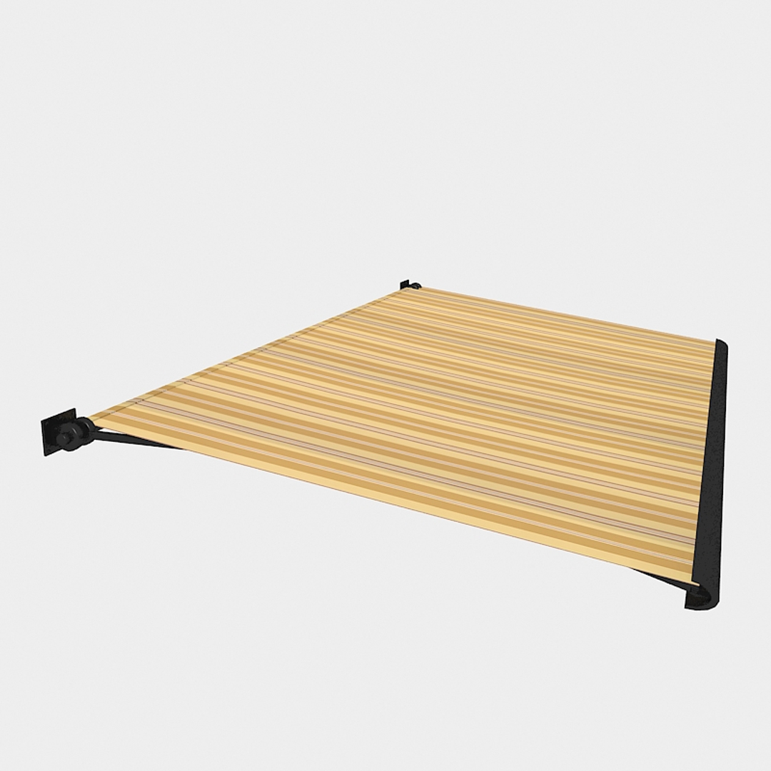 3d model patio retractable extended