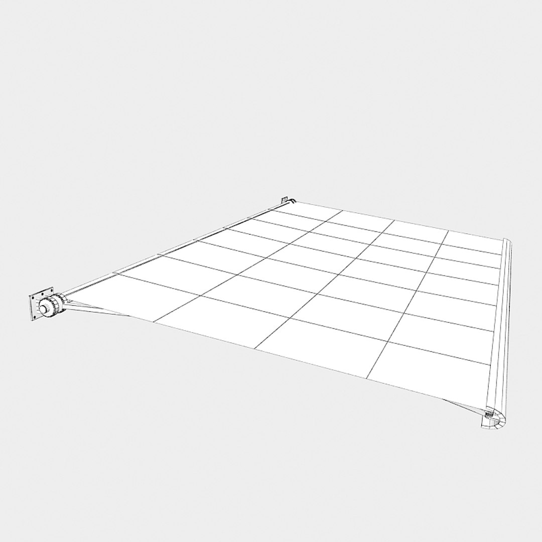 3d Model Patio Retractable Extended