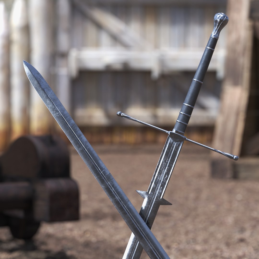 3D European Greatsword With Crossguard Steel Model - TurboSquid 2506782