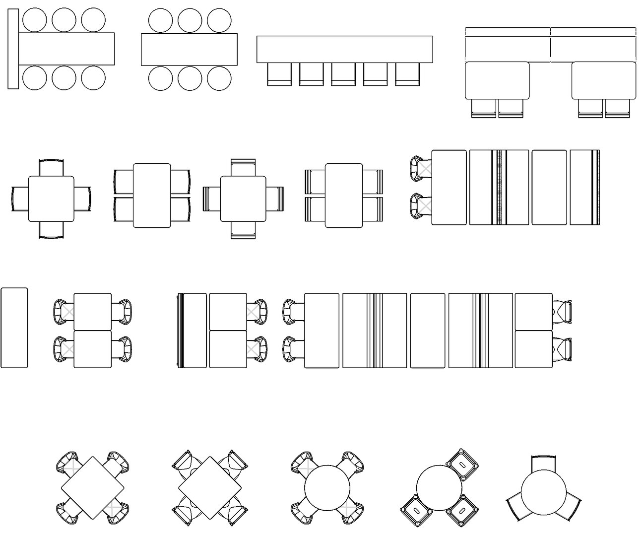 3D Revit Furnitures Restaurants Tables Model - TurboSquid 1492700