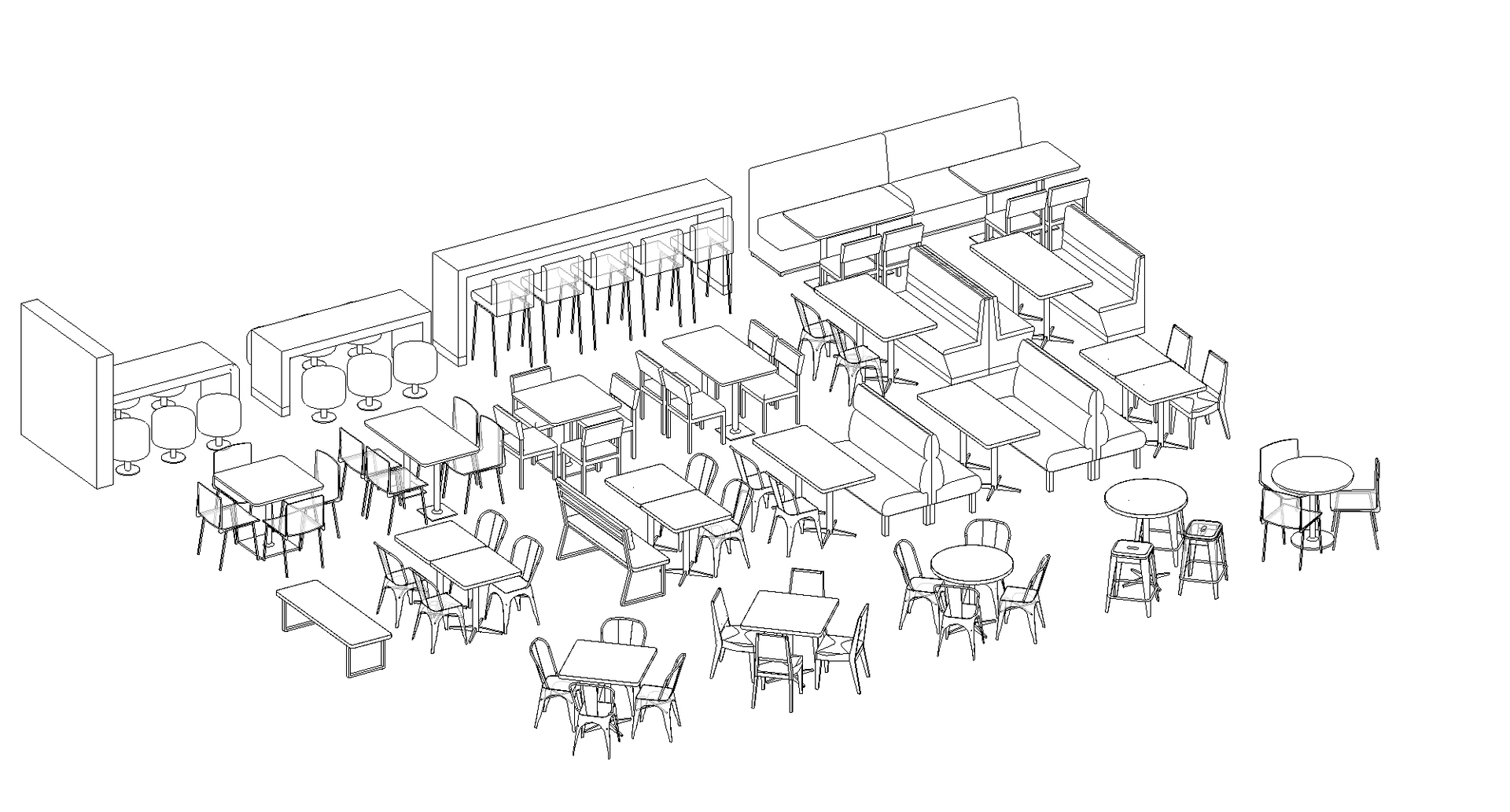 modelo 3d Restaurante - Muebles sueltos - TurboSquid 1492700