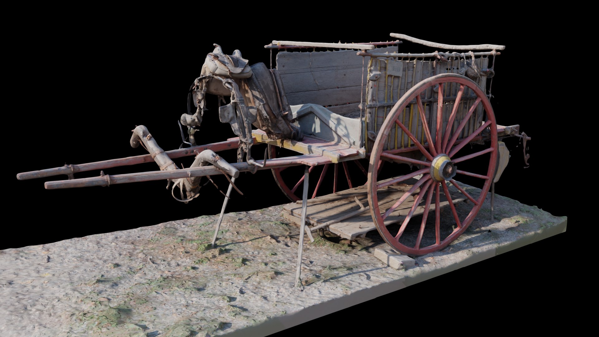 3D Scanned Model Of A Rural Carriage Model - TurboSquid 2091161